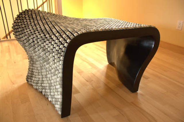 Bench made out of keyboard keys - Boing Boing