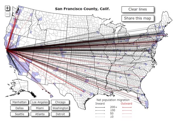 Interactive map of U.S. migration patterns - Boing Boing